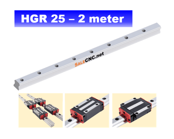 รางสไลด์ รางเลื่อน Linear Rail HGR25 ความยาว 2 เมตร