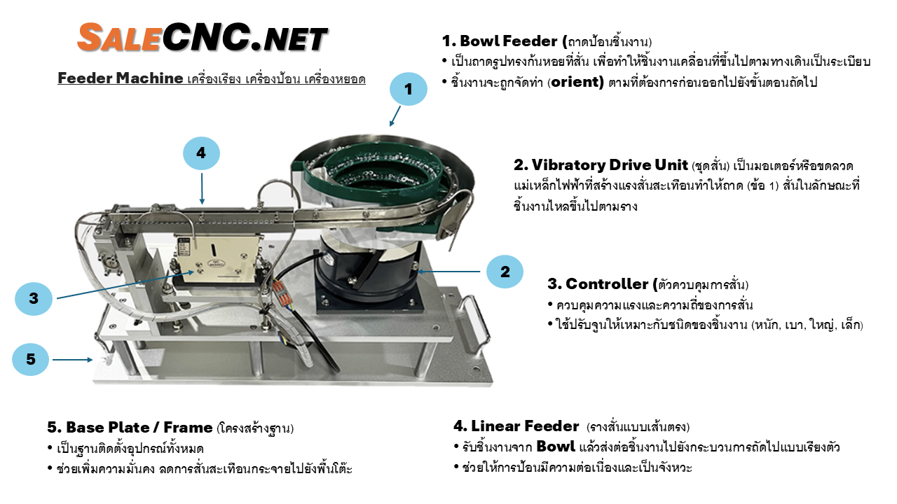 เครื่องป้อน Feeder Machine 300 สกรู ชิ้นงานเล็ก